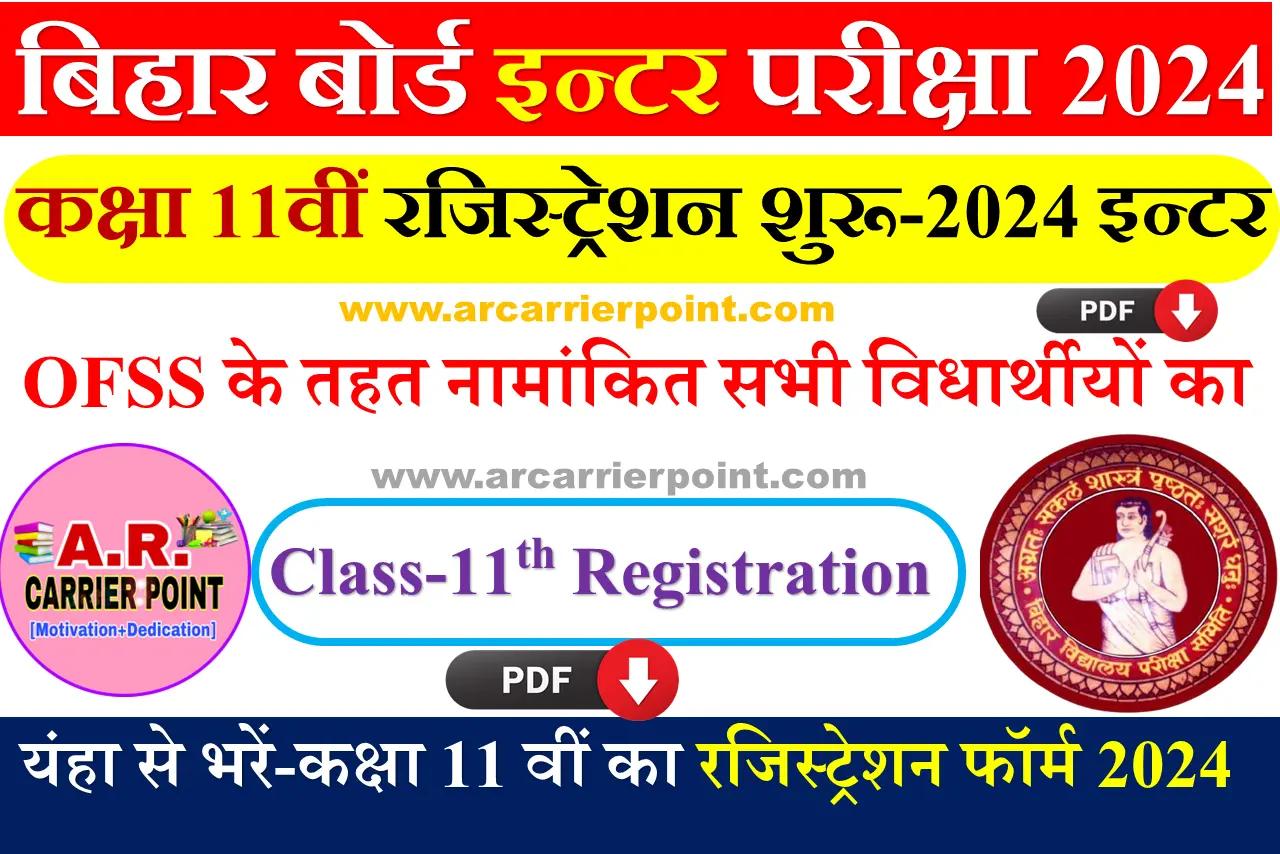BSEB Inter Registration Form 2025 For Exam 2026