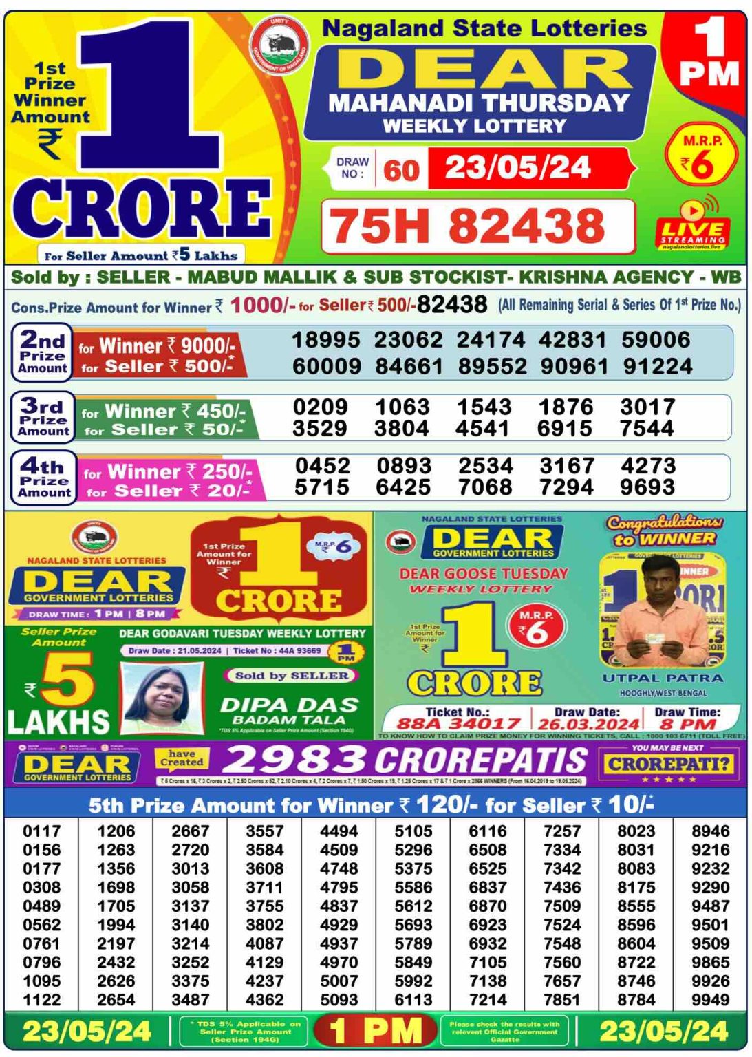 Dhankesari Lottery Result Today - [May 17, 2026 ] 🔴 LIVE