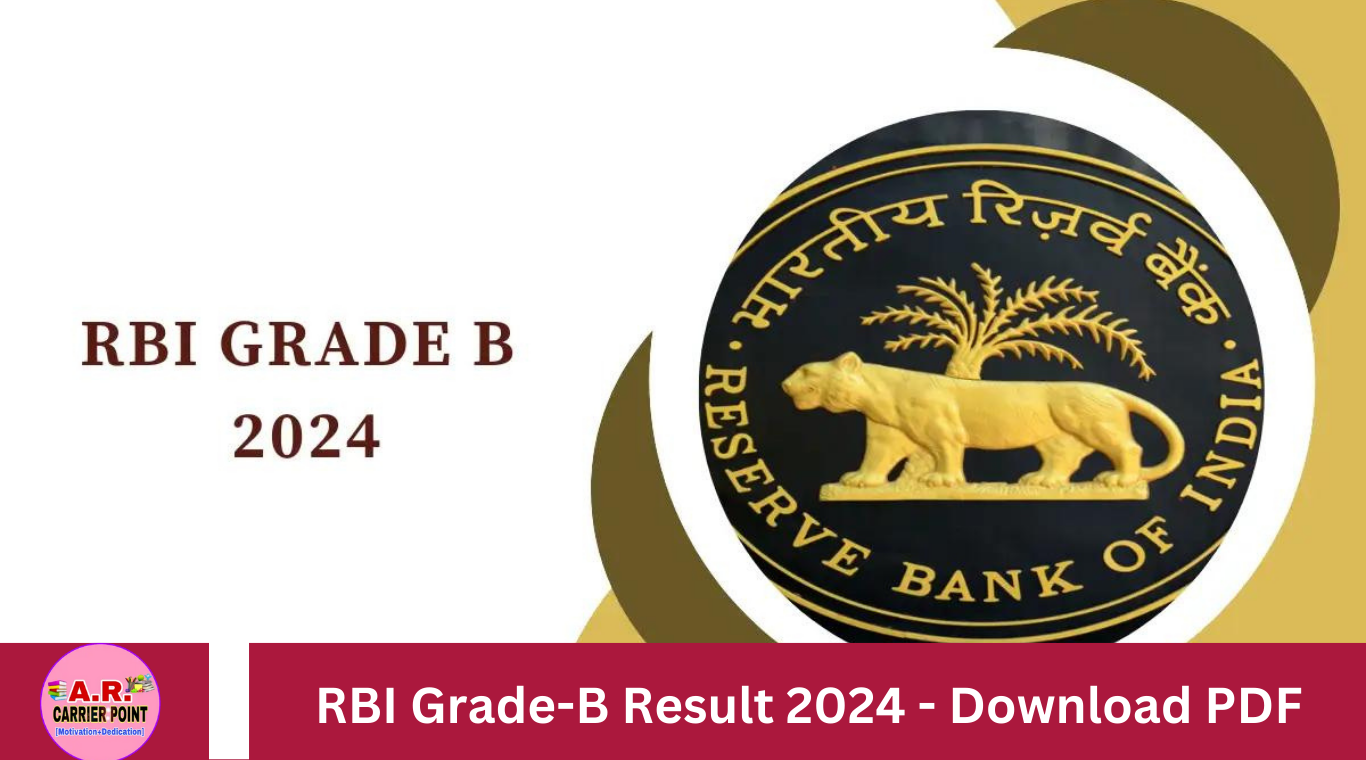 RBI Grade-B Result 2024 - Download PDF - AR Carrier Point