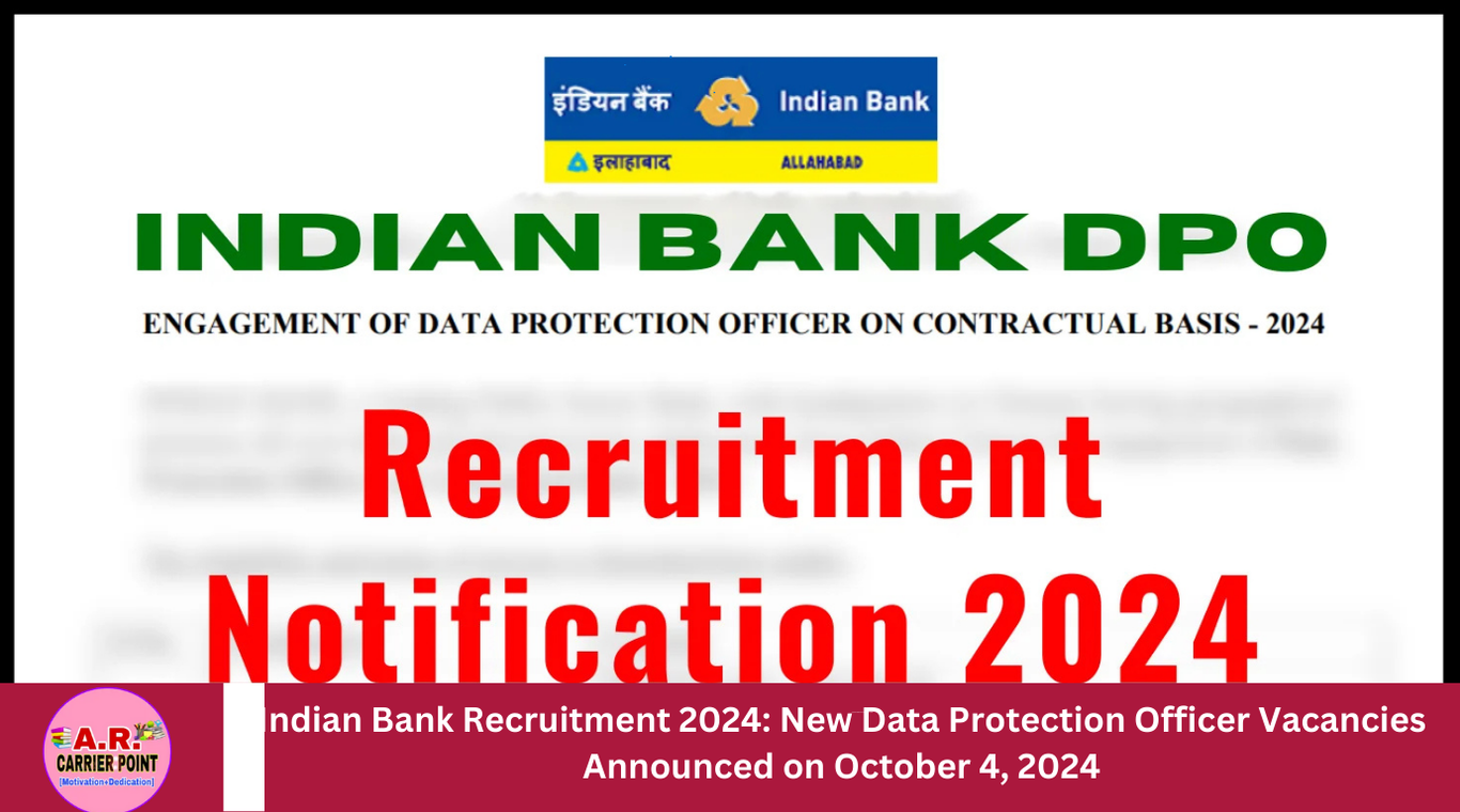 Indian Bank Recruitment 2024 - AR Carrier Point