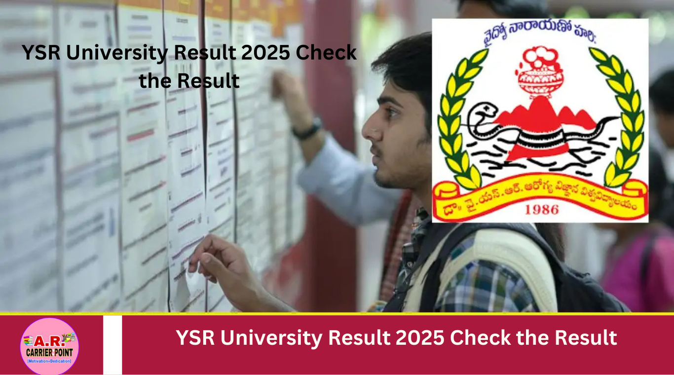 YSR University Result 2025 - AR Carrier Point