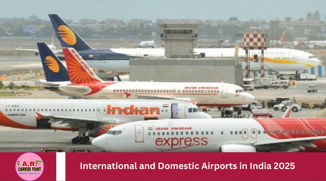 International and Domestic Airports in India 2025 - AR Carrier Point
