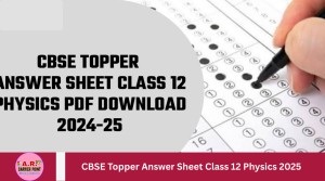 CBSE Topper Answer Sheet Class 12 Physics 2025 - AR Carrier Point
