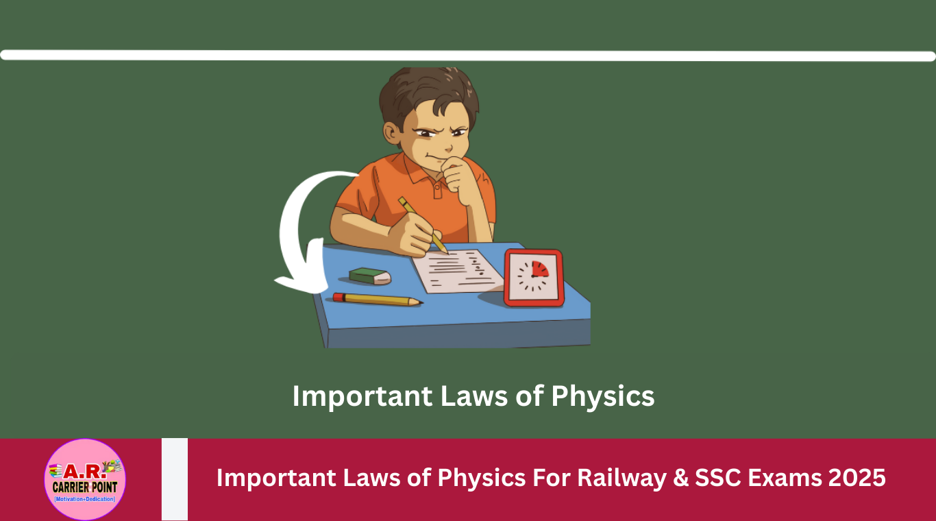 Important Laws of Physics For Railway & SSC Exams 2025 - AR Carrier Point