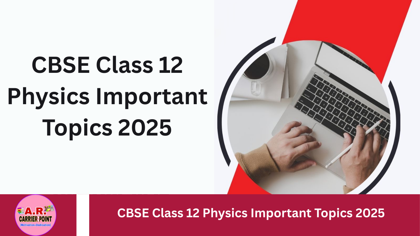 CBSE Class 12 Physics Important Topics 2025 - AR Carrier Point