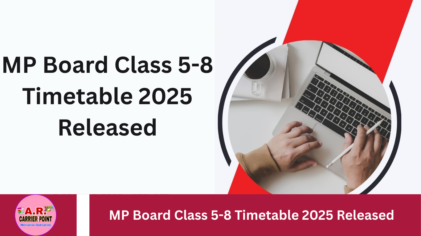 MP Board Class 5-8 Timetable 2025 Released - AR Carrier Point