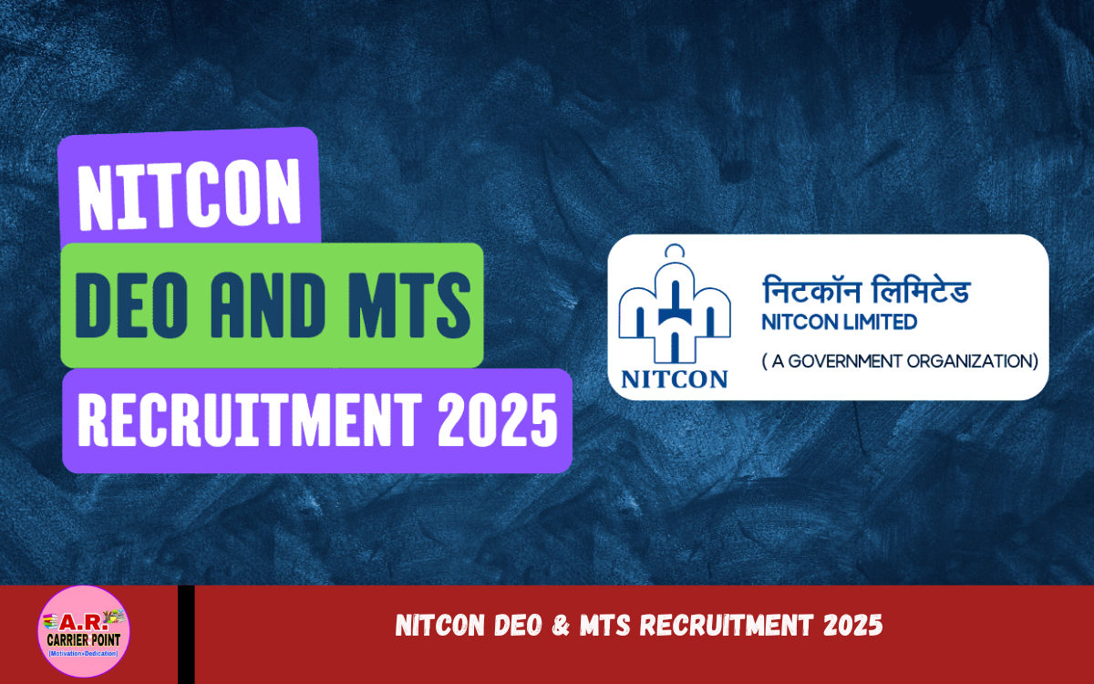 NITCON DEO & MTS Recruitment 2025 - AR Carrier Point