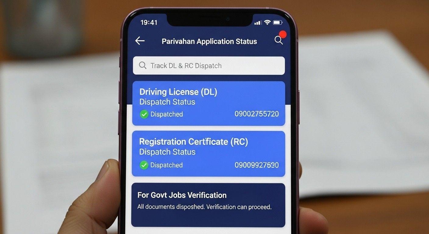 Parivahan Application Status: Track DL & RC Dispatch for Govt Jobs ...
